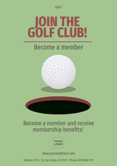 Editable Golf tournament flyer templates