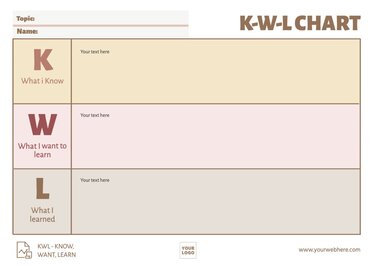 Printable KWL chart templates