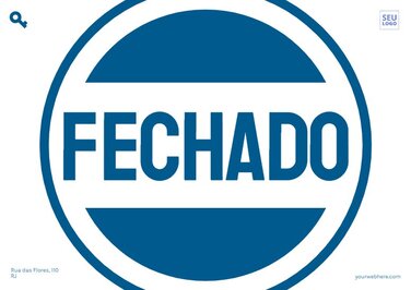 Cartazes de aberto/fechado personalizáveis para imprimir