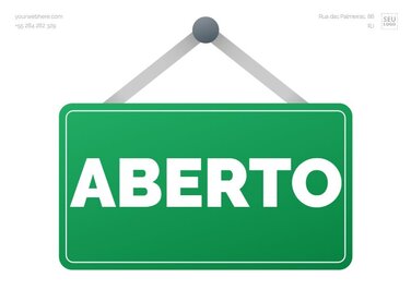 Cartazes de aberto/fechado personalizáveis para imprimir