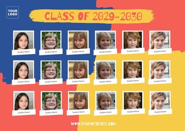 Customize free school class photo templates