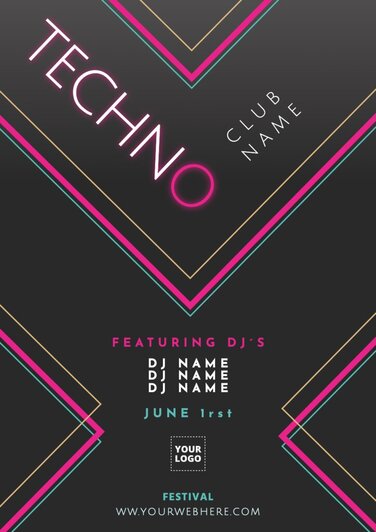Editable Music Festival poster templates