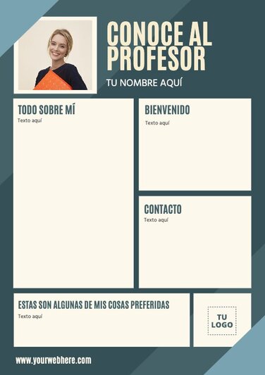 Plantillas de Conoce a tu Profesor para imprimir