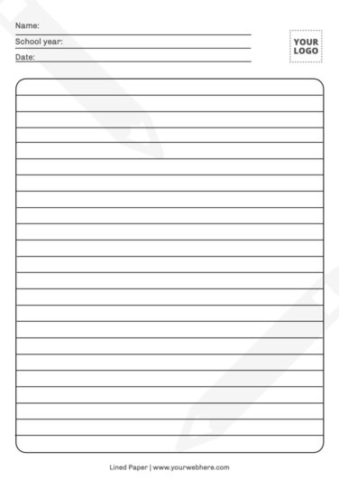 Printable Lined Writing Paper Elementary