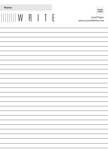 Free Elementary Lined Paper to print