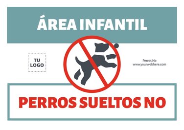Personaliza un cartel de prohibido perros online