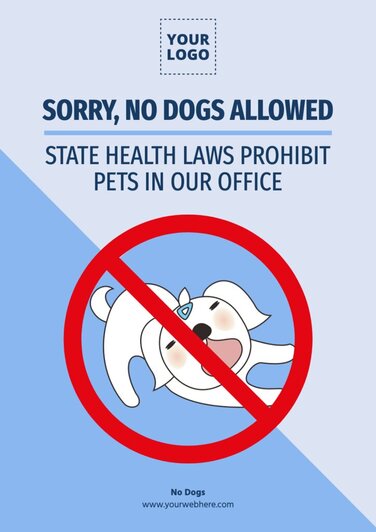 No Dogs Allowed sign templates