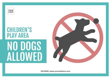 No Dogs Allowed sign templates
