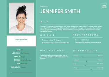 User Persona Online Editable Templates and Examples