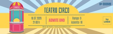 Plantillas de tickets de entrada editables online