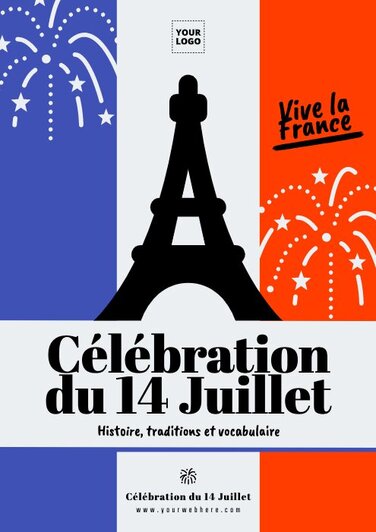 Créez des designs pour célébrez la Fête Nationale du 14 juillet