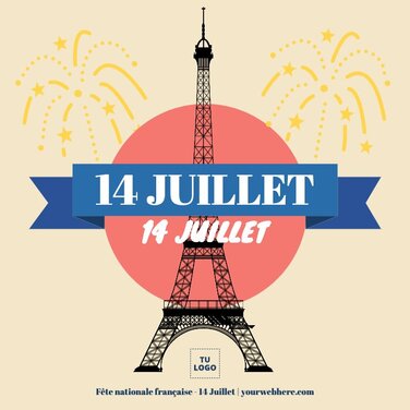 Créez des designs pour célébrez la Fête Nationale du 14 juillet