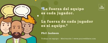 Carteles con frases motivadoras de trabajo en equipo