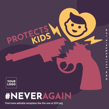 Crea i poster “Protect Kids Not Guns”