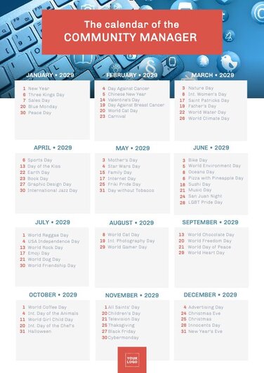 Community Manager calendars