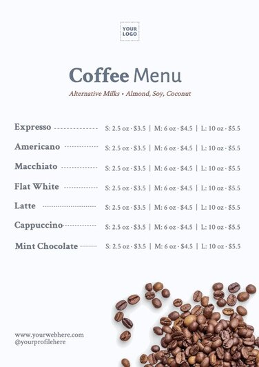 Create restaurant menus online and free