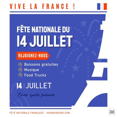 Créez des designs pour célébrez la Fête Nationale du 14 juillet