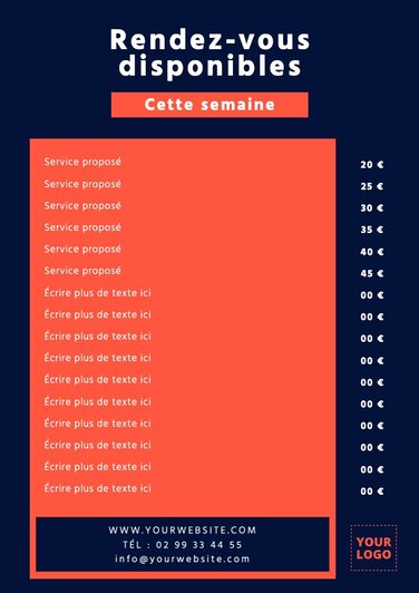 Modèles de liste de prix