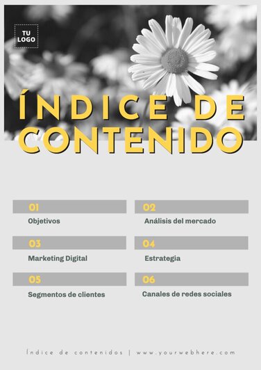 Crea un Índice de Contenido gratis y online