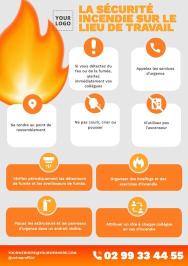 Créez une affiche de prévention des incendies en ligne