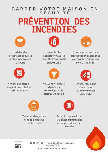 Créez une affiche de prévention des incendies en ligne