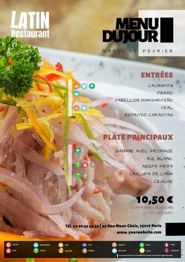 Créer des menus de restaurant en ligne et gratuitement