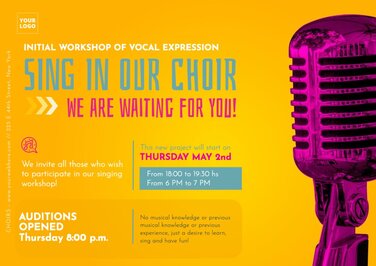 Choir Poster Templates to Edit Online