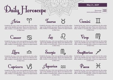 Zodiac Sign templates to edit online