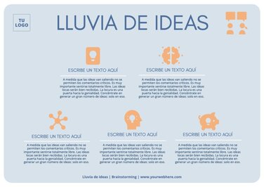 Crea una plantilla de Lluvia de Ideas personalizada online