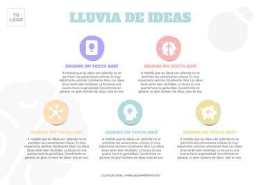 Crea una plantilla de Lluvia de Ideas personalizada online