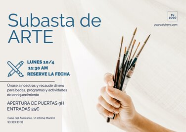 Plantillas para carteles de Subastas gratis