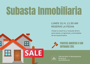 Plantillas para carteles de Subastas gratis