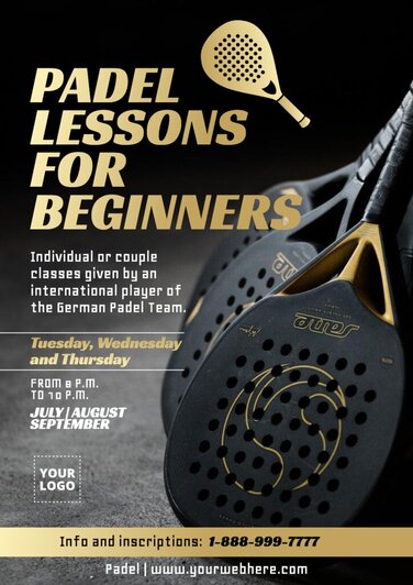 Padel Flyer Designs to Customize Online