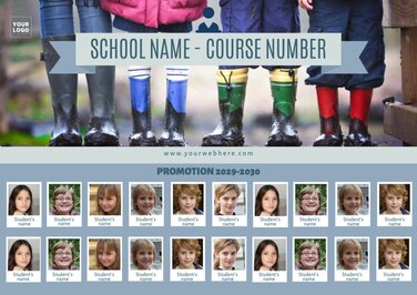 Customize free school class photo templates