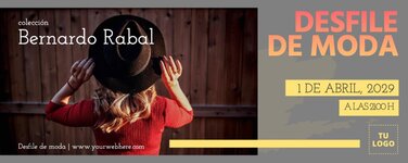 Flyers para Desfiles de Moda editables gratis