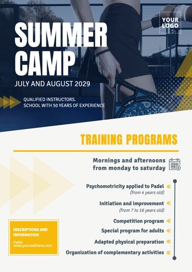 Padel Flyer Designs to Customize Online