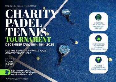 Padel Flyer Designs to Customize Online