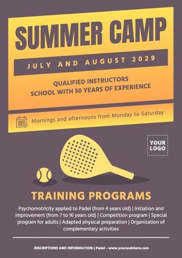 Padel Flyer Designs to Customize Online