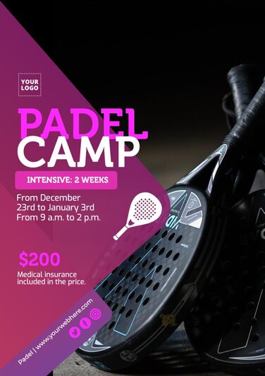 Padel Flyer Designs to Customize Online