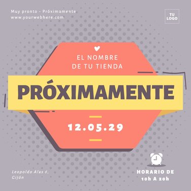 Diseña un cartel de Proximamente gratis