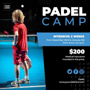 Padel Flyer Designs to Customize Online