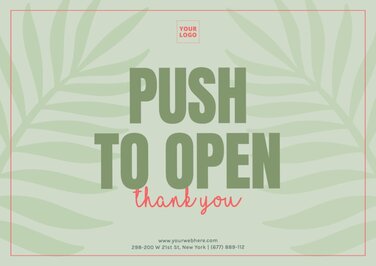 Drücken & Ziehen Schilder für deine Eingangstür