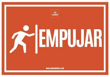 Carteles de empujar / tirar para puertas de tu negocio