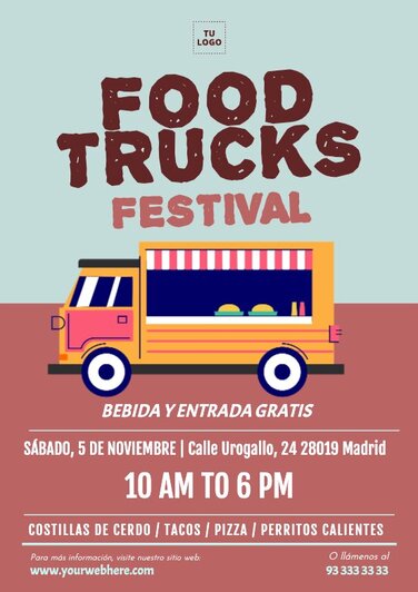 Crea flyers, menús y carteles para tu Food Truck