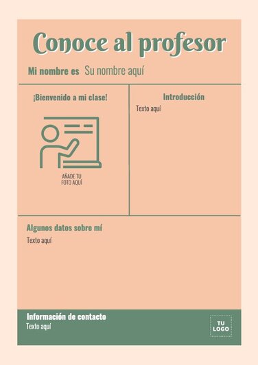Plantillas de Conoce a tu Profesor para imprimir