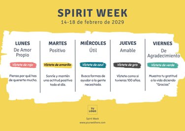 Diseña carteles de Spirit Week con plantillas gratuitas