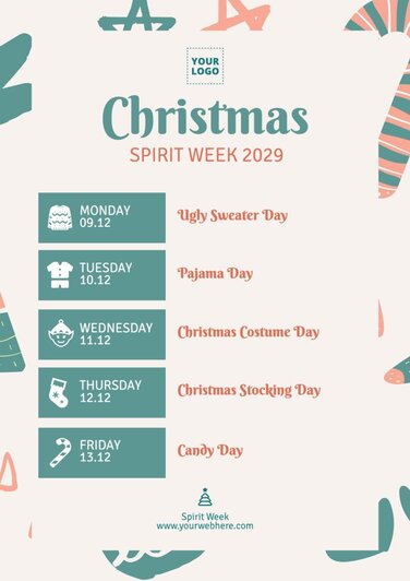 Free Editable Spirit Week Poster Templates