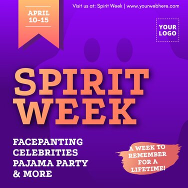 Free Editable Spirit Week Poster Templates