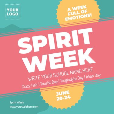 Free Editable Spirit Week Poster Templates