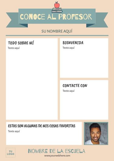 Plantillas de Conoce a tu Profesor para imprimir